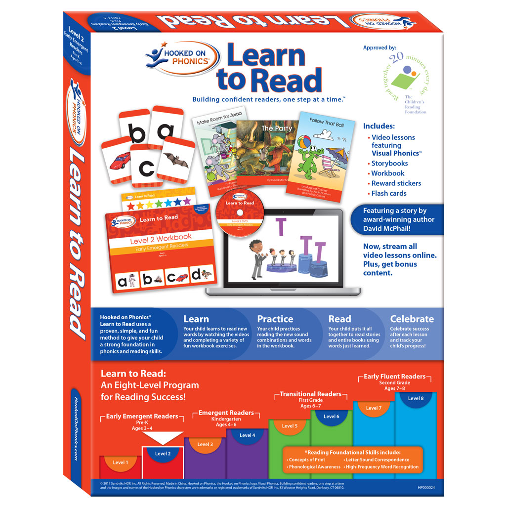 Pre-Kindergarten Learn to Read-Levels 2 – Hooked on Phonics 훅트온파닉스