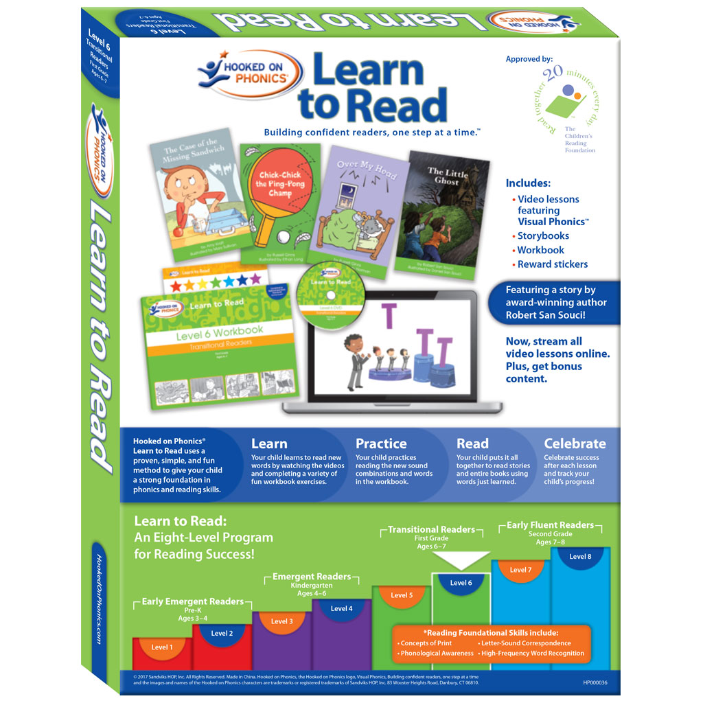 First Grade Learn to Read-Levels 6 – Hooked on Phonics 훅트온파닉스